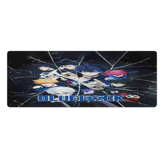 BLUE LOC-,K Mouse Pad Desk Mat Large Keyboard Pad Non-Slip Computer ...