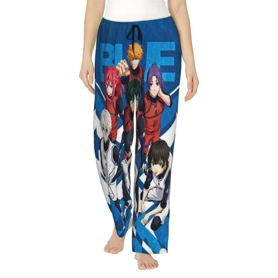 BLUE LOC-,K Pajama Pants for Women Cartoon Pajama Pants All Over Print ...