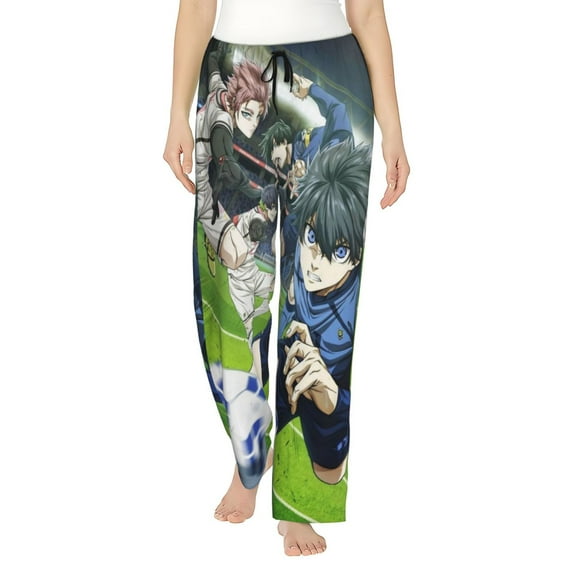 BLUE LOC-,K Pajama Pants for Women Cartoon Pajama Pants All Over Print ...