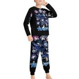 BLUE LOC-,K Pajama Set Cartoon Sleepwear Pant Set Long Sleeve PJ ...