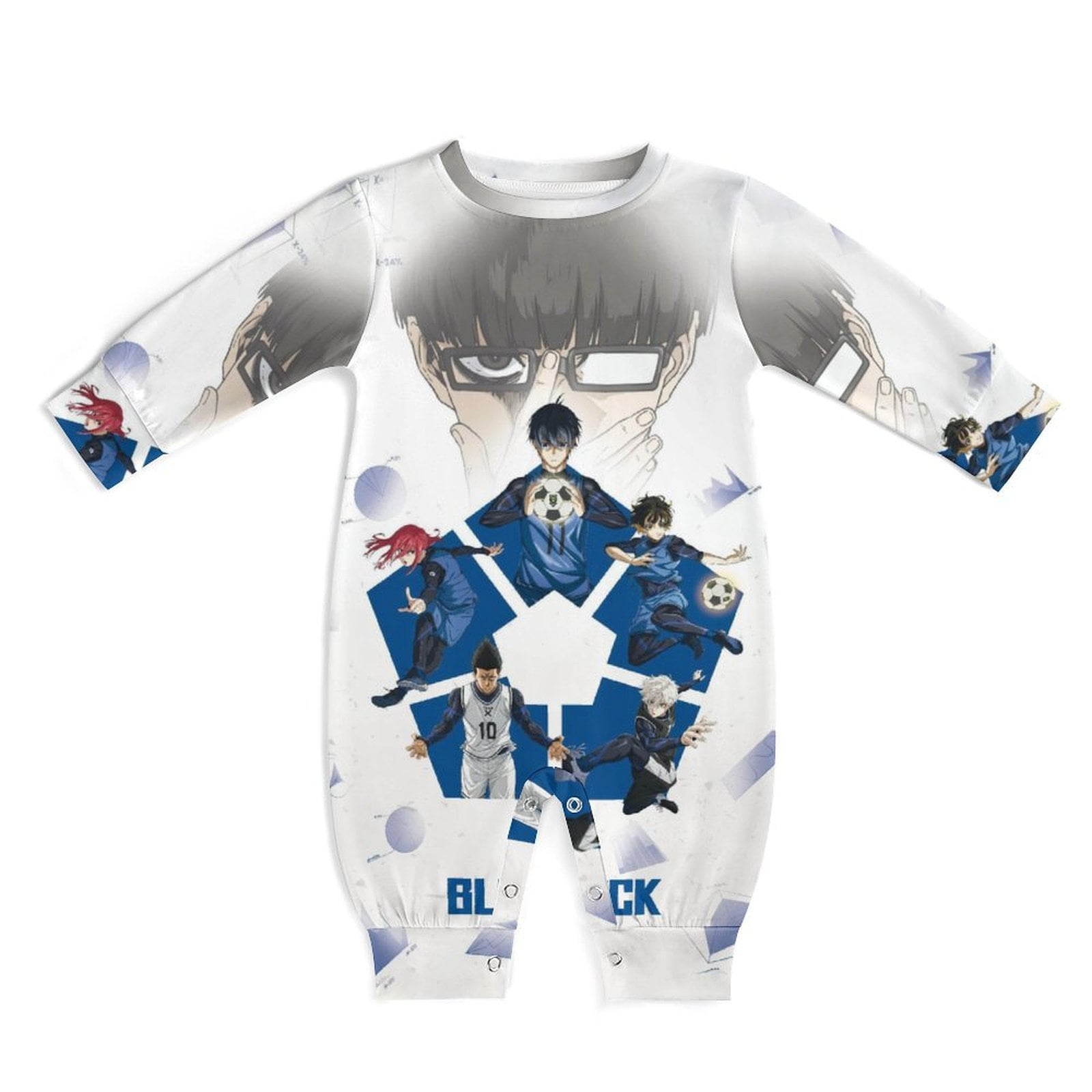 BLUE LOC-,K Romper Clothing Long Sleeve Clothes Jumpsuit One Piece ...