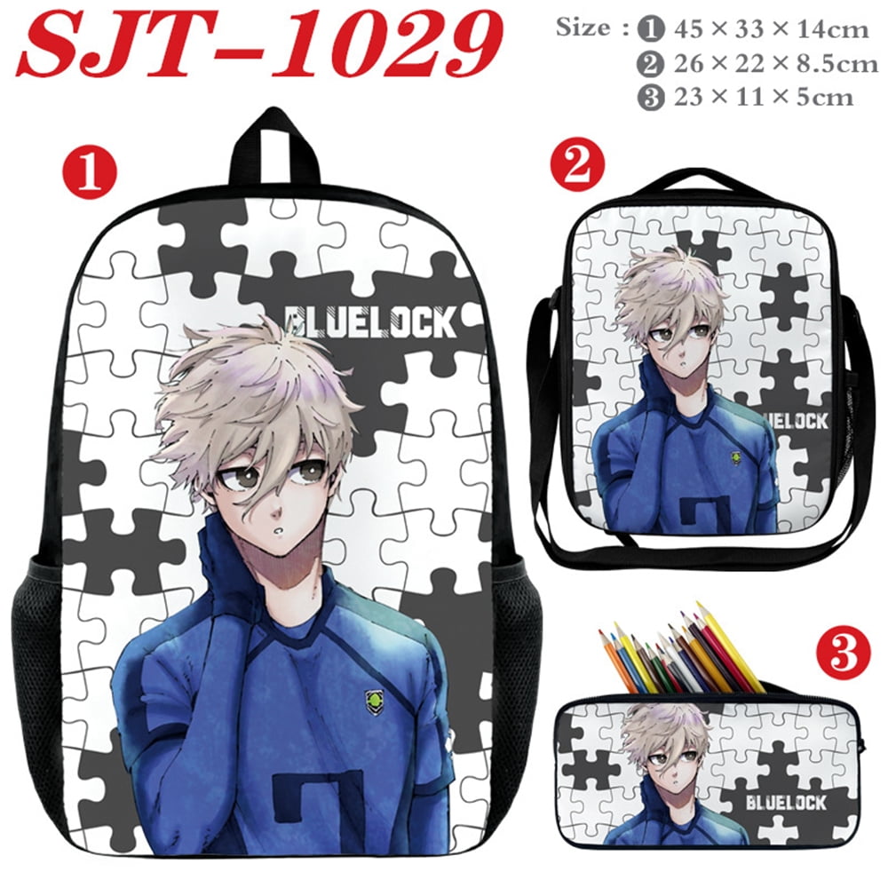 BLUE LOCK 3-Piece Backpack (High Quality 3-in-1 School Bag) - Walmart.com