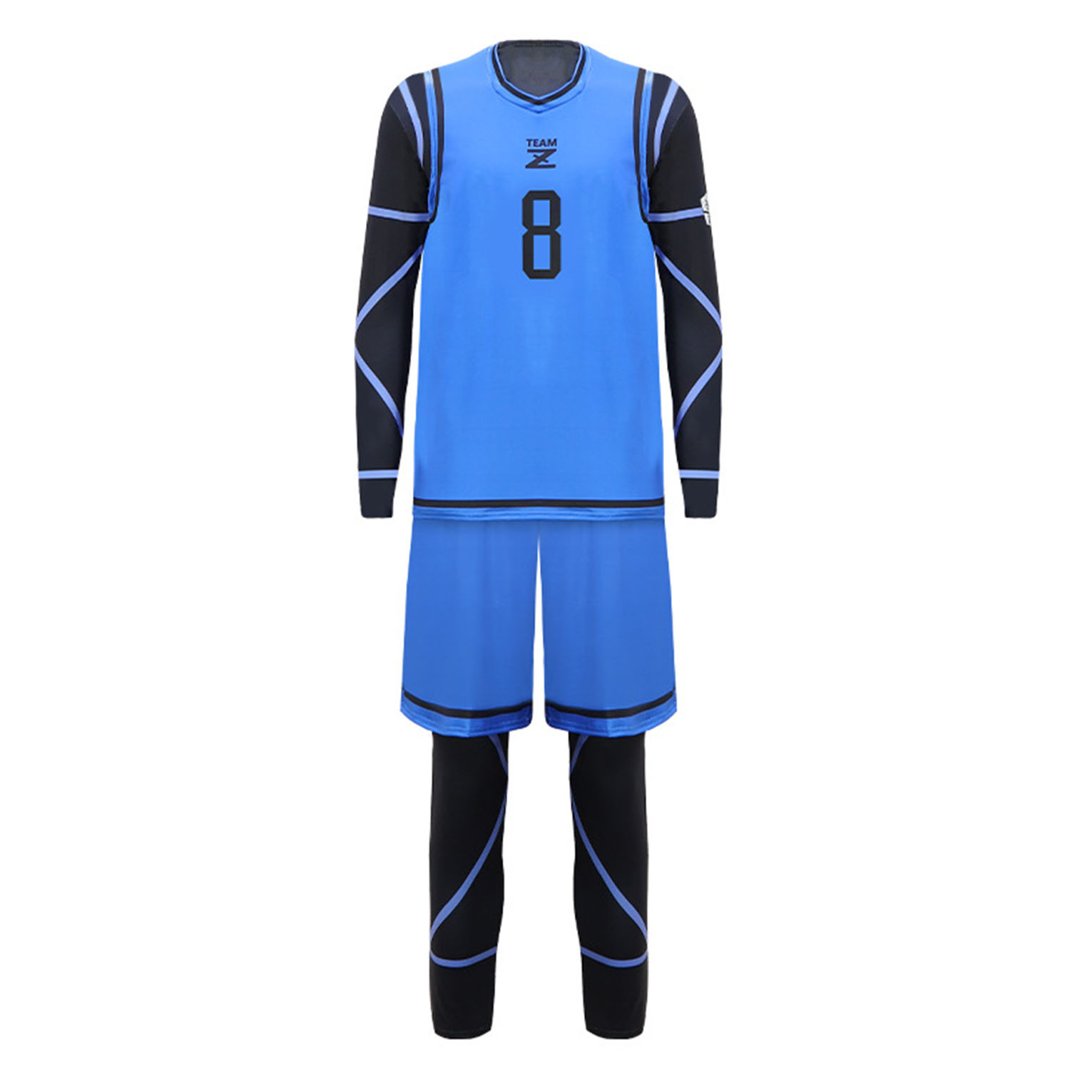 BLUE LOCK Cosplay Blue Prison Soccer Jersey Men's Costume Outfit ...