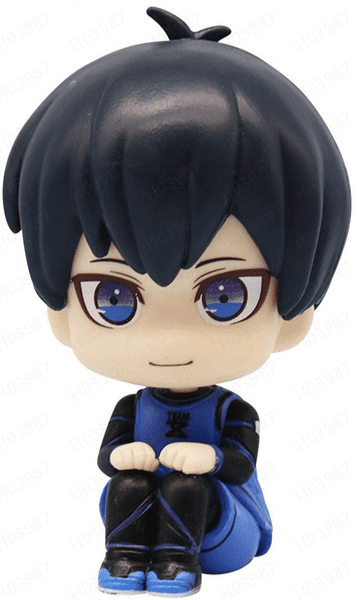 BLUE LOCK - Look Up Sitting Style Figurine - 3.9'' PVC Cute Q Version ...