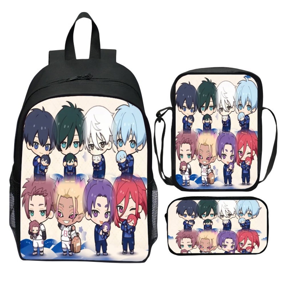 BLUE LOCK Student Book Bag 3-Piece Student Book Bag A back-to-school ...