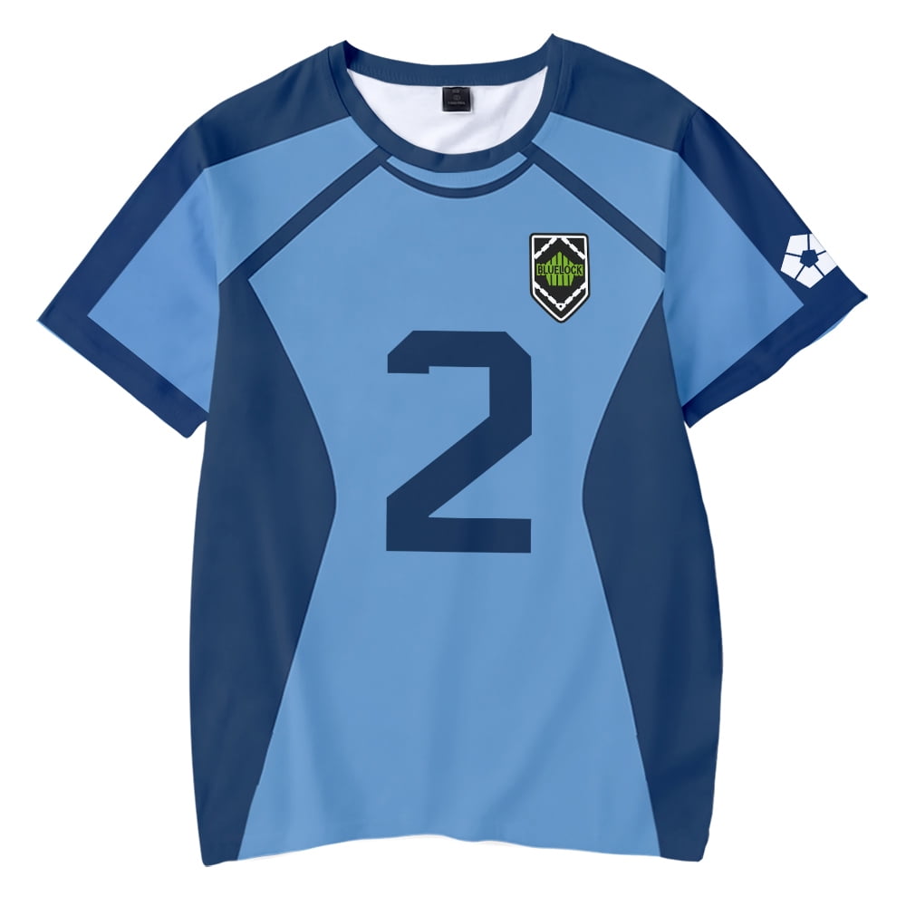 BLUE LOCK T Shirts Foe Men Tops Hot Anime Crewneck Kids Short Sleeve T ...