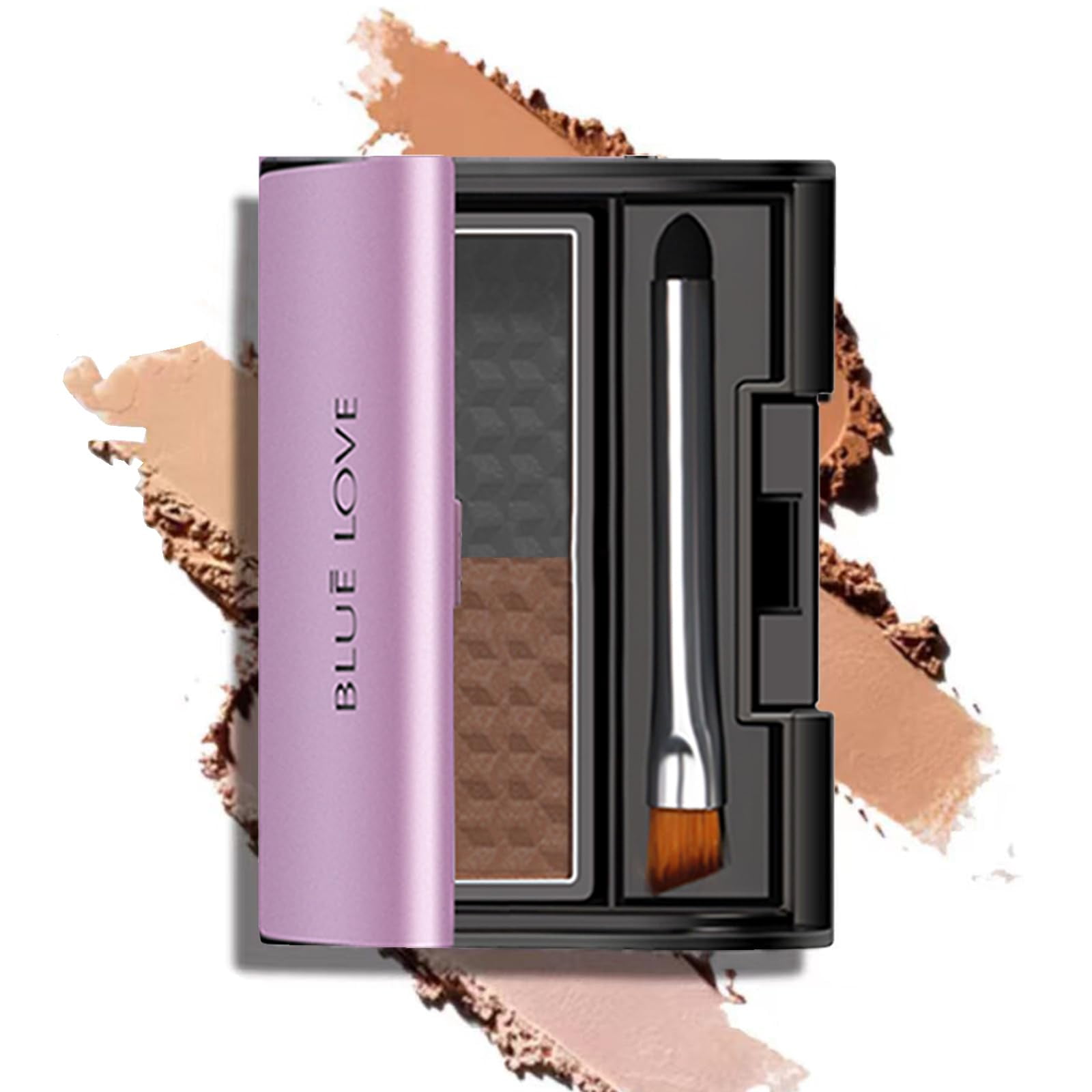BLUE LOVE 2 Color Eye Brow Powder Palette for Eyebrows Includes ...