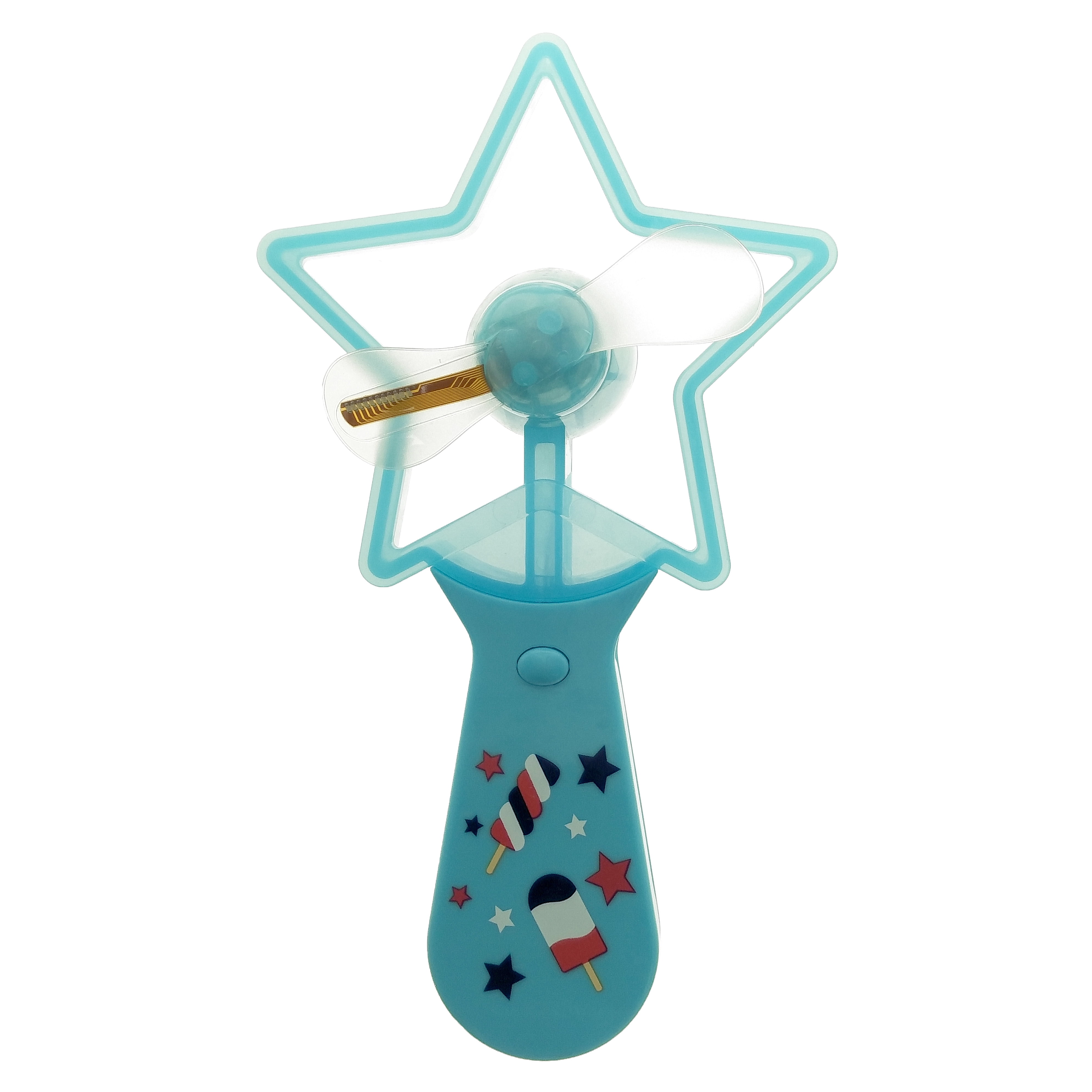 Blue Light up Message Fan Plastic Patriotic Holiday Way to Celebrate ...