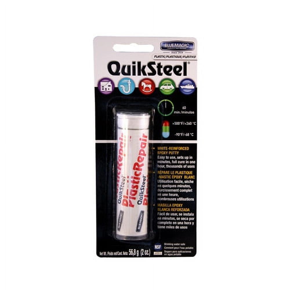 BLUE MAGIC INC 16502TRI 2OZ Quik Steel Epox Putty - Walmart.com