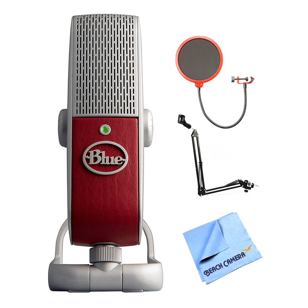 BLUE MICROPHONES Premium Mobile USB Microphone (Raspberry) with Pop ...
