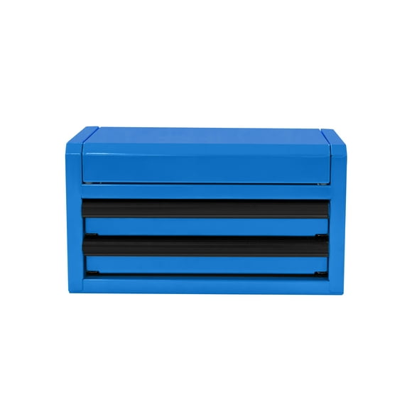 Hyper Tough Mini 10-inch 2-drawer Steel Toolbox, Blue, Compact ...