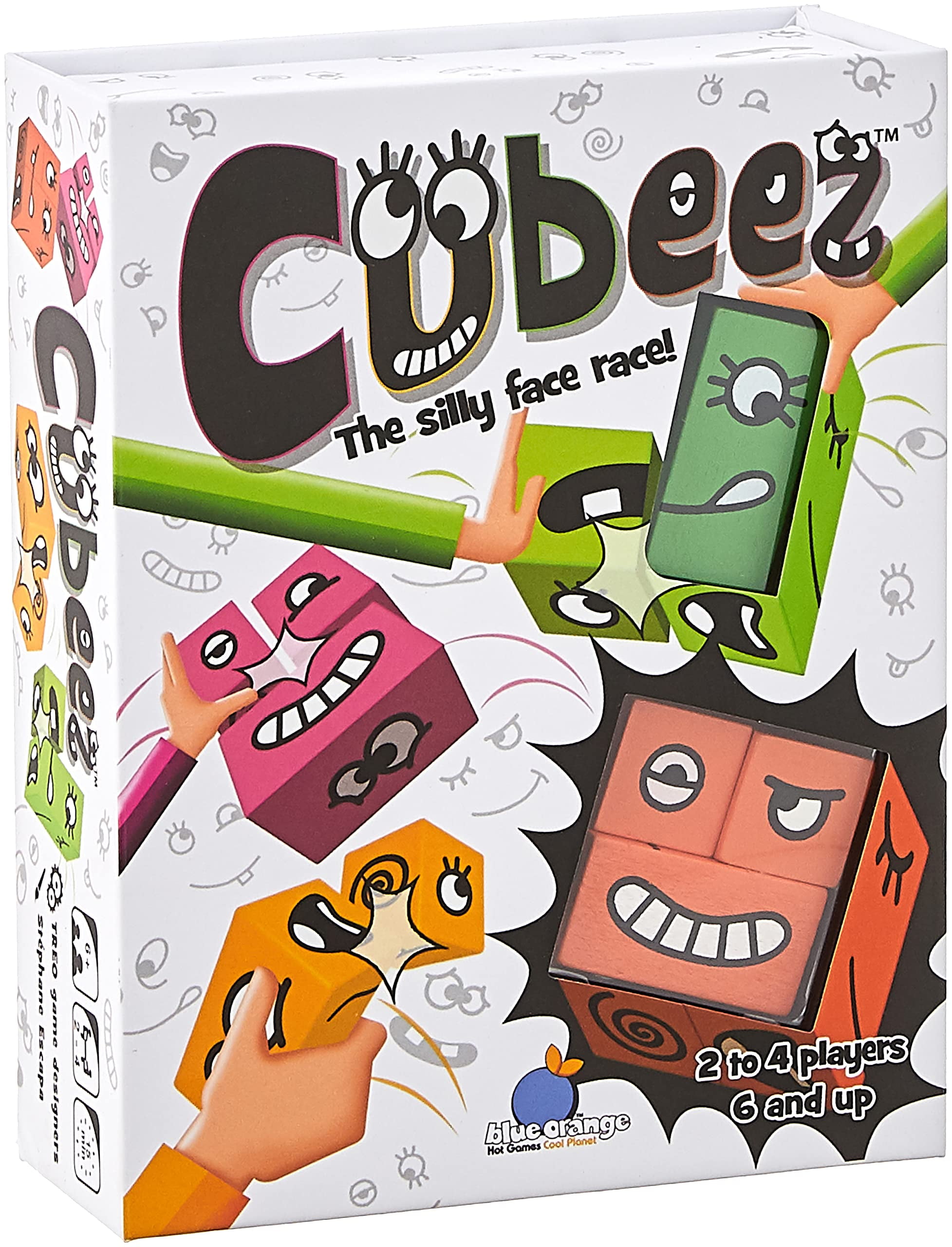 BLUE ORANGE GAMES Cubeez - The silly face race, 1 to 4 Players, Ages 6 ...