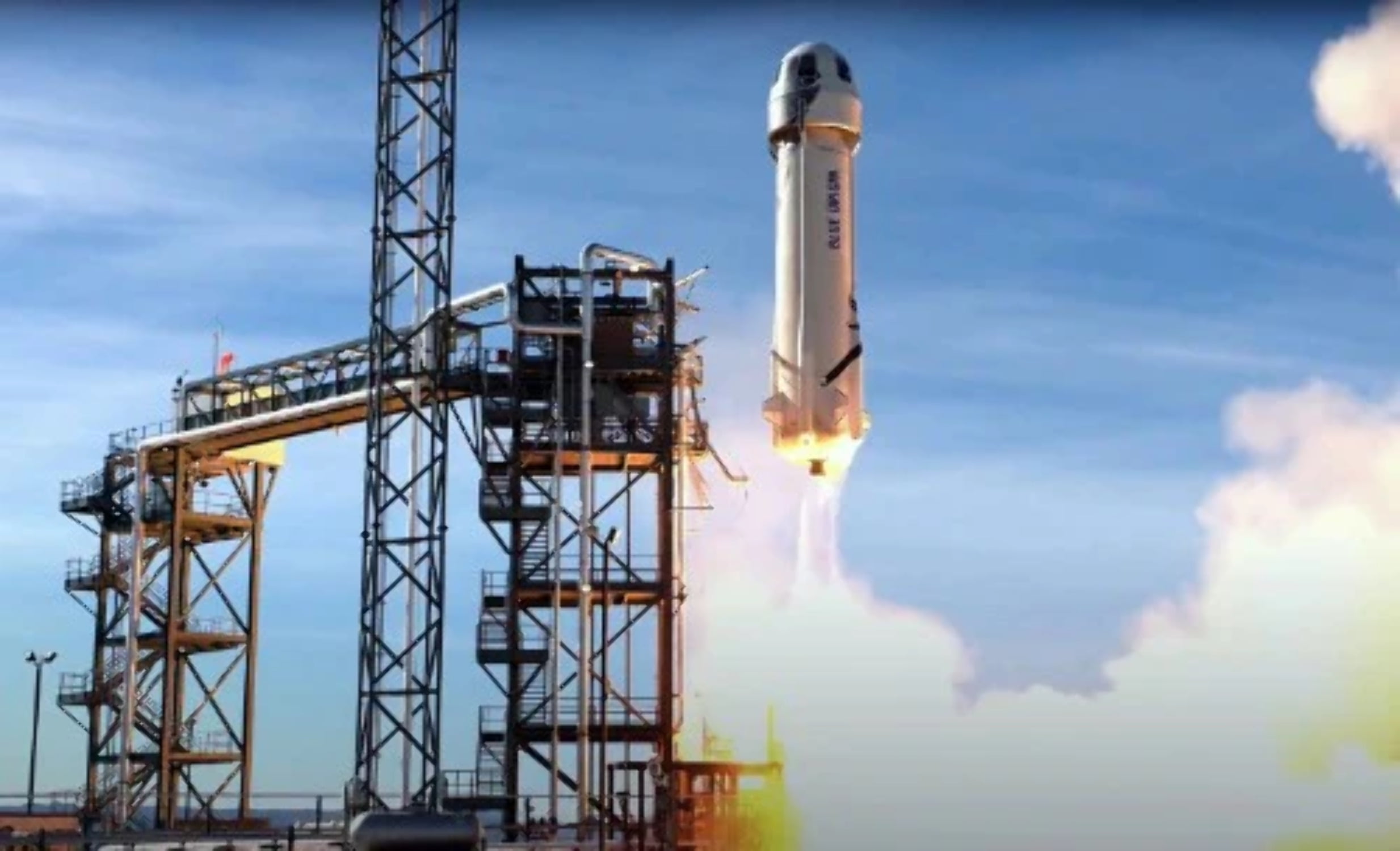 BLUE ORIGIN TAKEOFF JEFF BEZOS GLOSSY POSTER PICTURE BANNER PRINT PHOTO ...