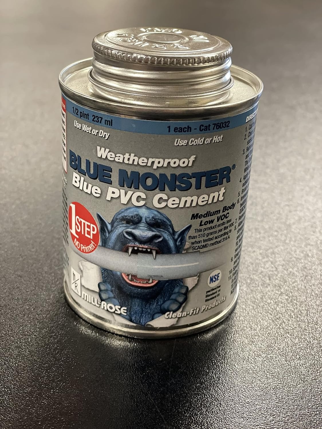 BLUE PVC CEMENT 1/2 PT - Walmart.com