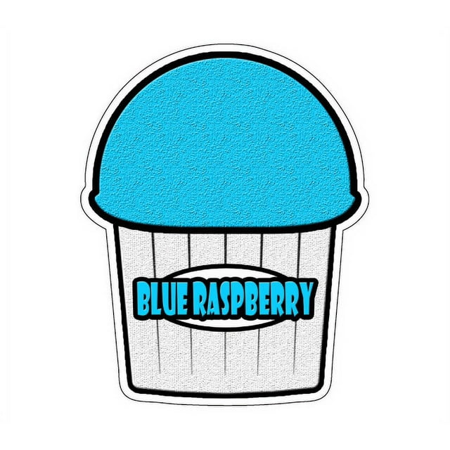 BLUE RASPBERRY FLAVOR Italian Ice Decal shaved ice cart - Walmart.com