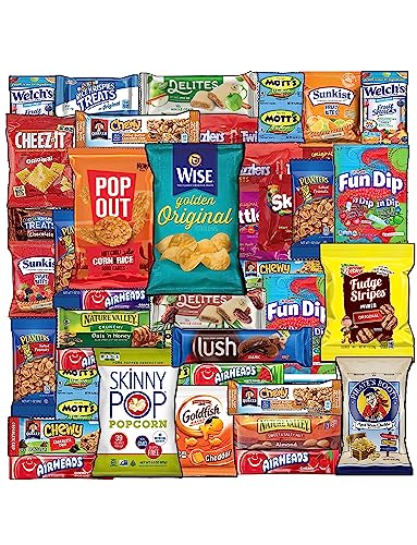 BLUE RIBBON Gift Box Care Package Variety Pack (50 Count) Ultimate ...