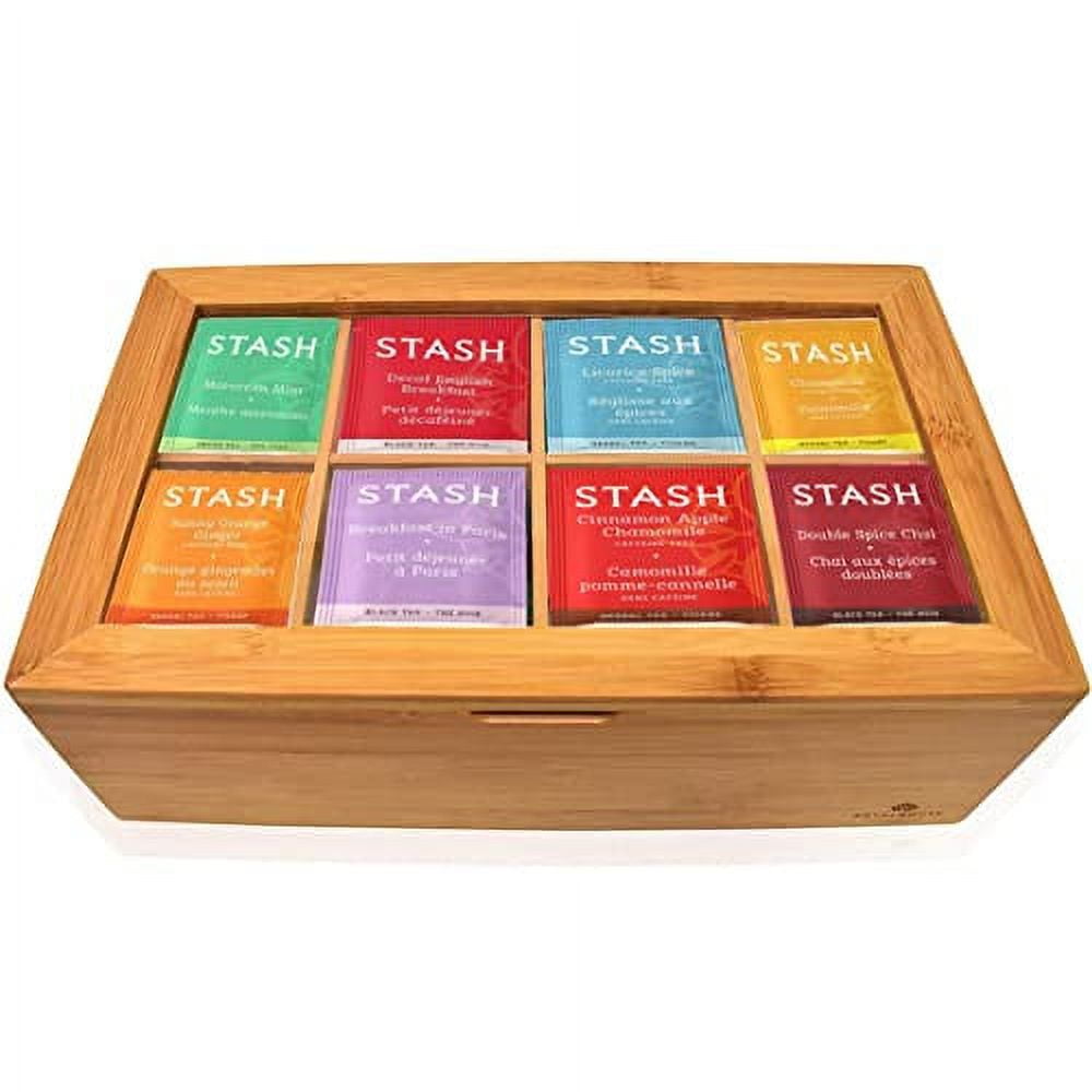 BLUE RIBBON Stash Tea Bags Sampler Assorted Tea Bags in Bamboo Gift Box ...