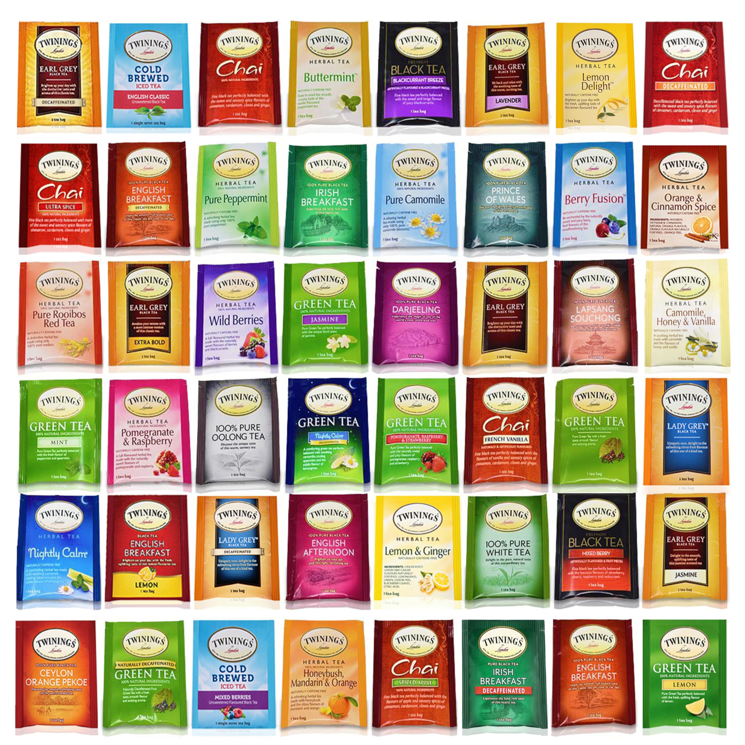 BLUE RIBBON Twinings Tea Bags Sampler Assortment Variety Pack Gift Box ...