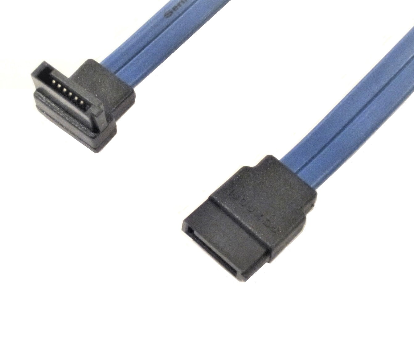 BLUE SATA Internal Cable Straight to 90 degree right angle 20 Inch ...