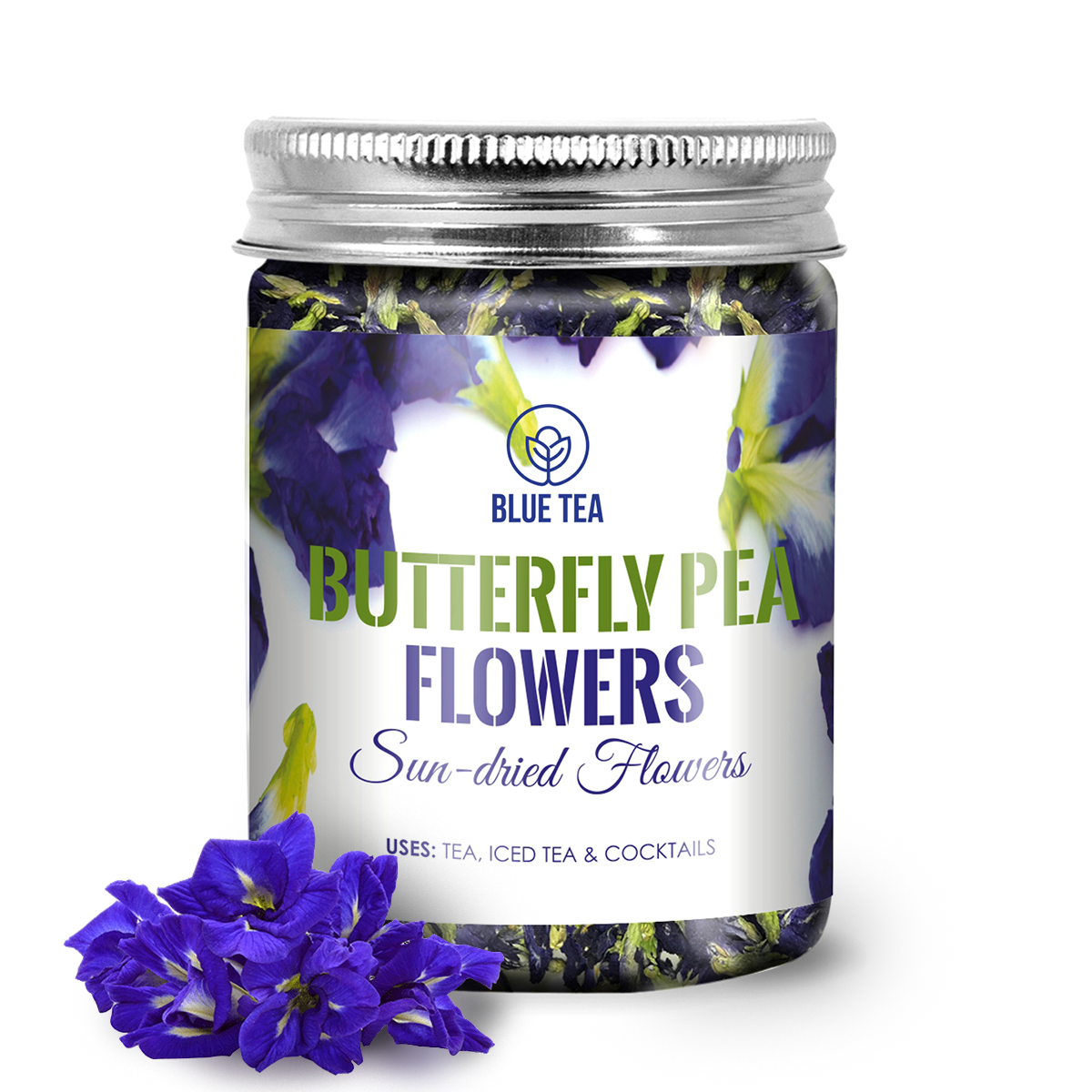BLUE TEA - Butterfly Pea Flower - 30 Tea Bags | NATURAL COLORING for ...