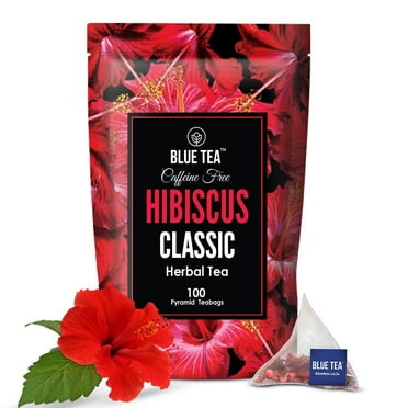 BLUE TEA - Hibiscus Mint Herbal Tea Gift 10 Tea Bags - Walmart.com