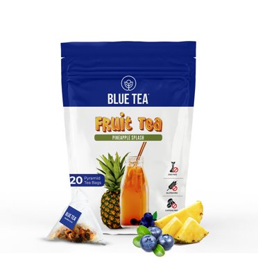 BLUE TEA - Hibiscus Mint Herbal Tea Gift 10 Tea Bags - Walmart.com