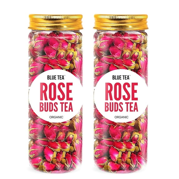 BLUE TEA - Rose Buds Tea | Natural Sun Dried Buds 2.11 oz / 60g ( 200 ...