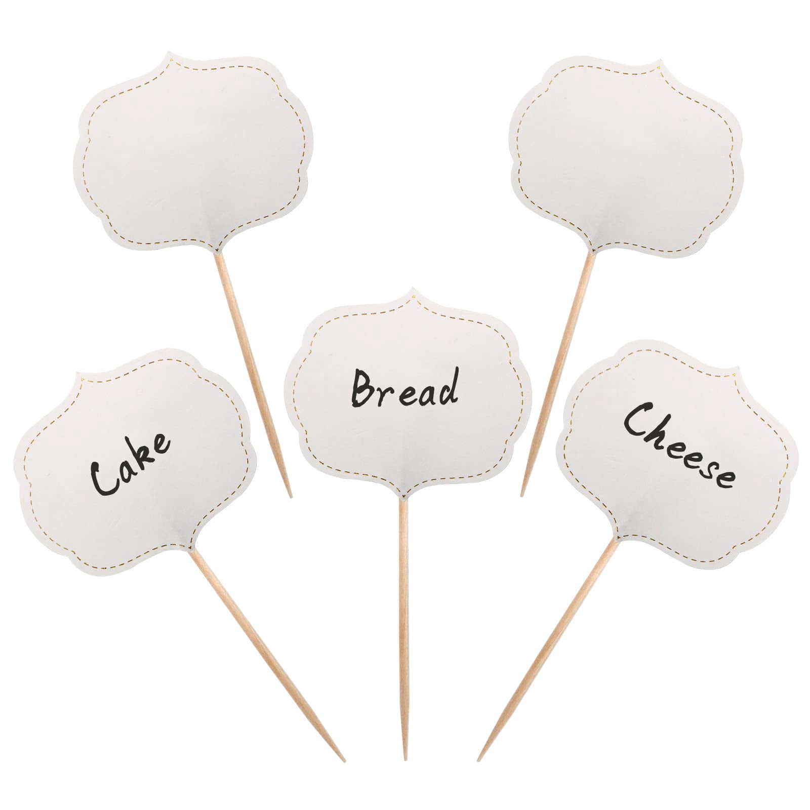 BLUE TOP 50 Pieces Cupcake Picks RST1 Blank Toothpick Toppers Cheese ...