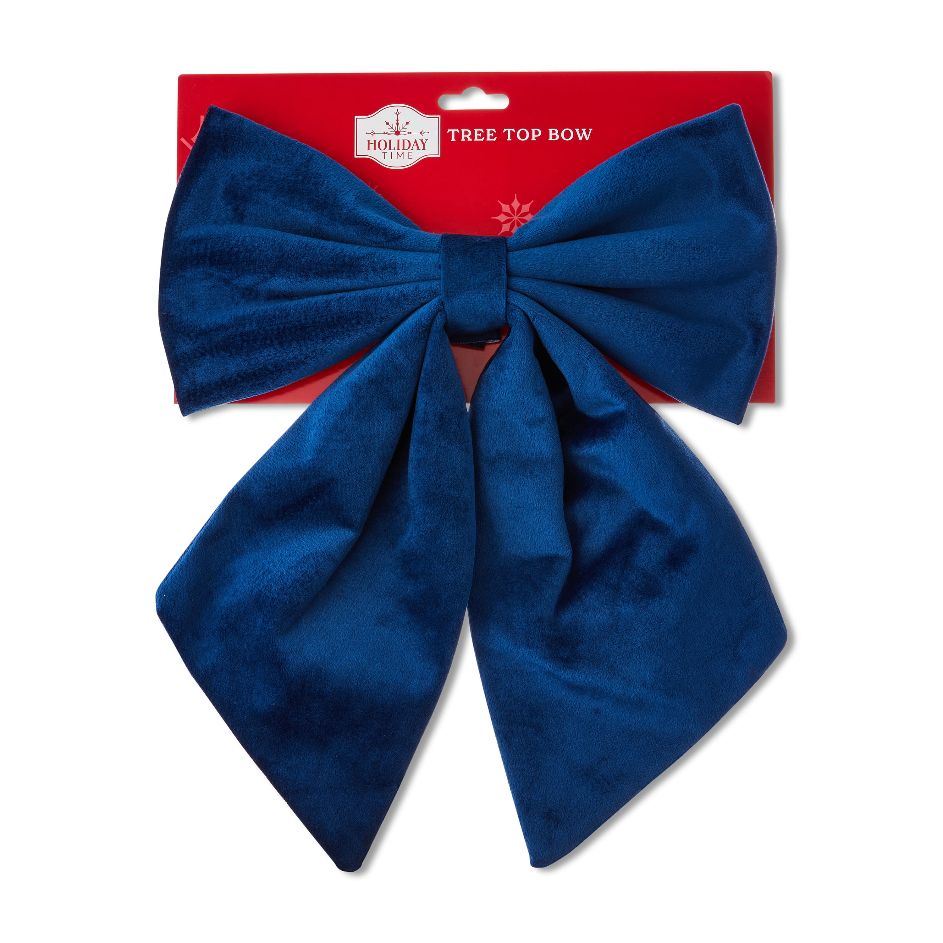Blue Velvet Puffy Decorative Christmas Bow, 11", by Holiday Time ...
