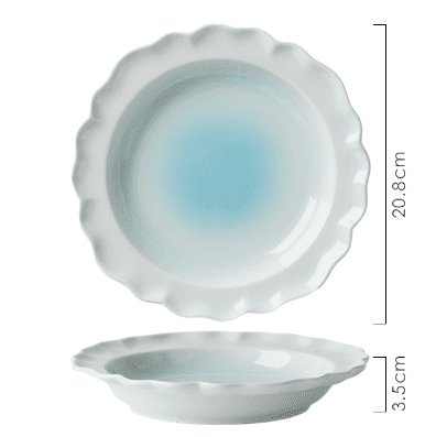 BLUE Vibrant Gradient Color Petal-Shaped Plate - Versatile Dessert ...
