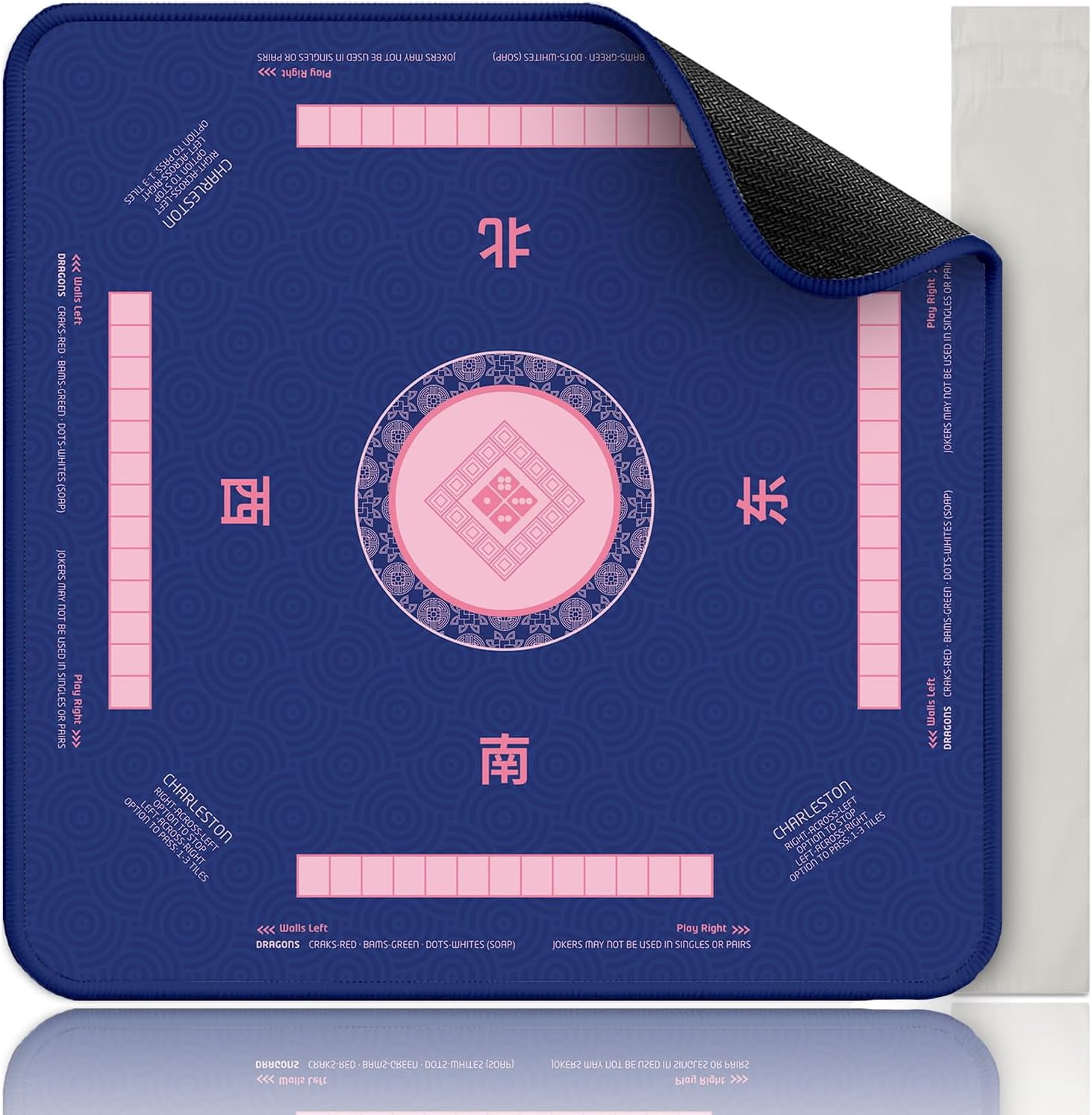 [BLUE] \u2013 Mahjong Mat for Table 31.5 Inch Extra Large Neoprene Non ...