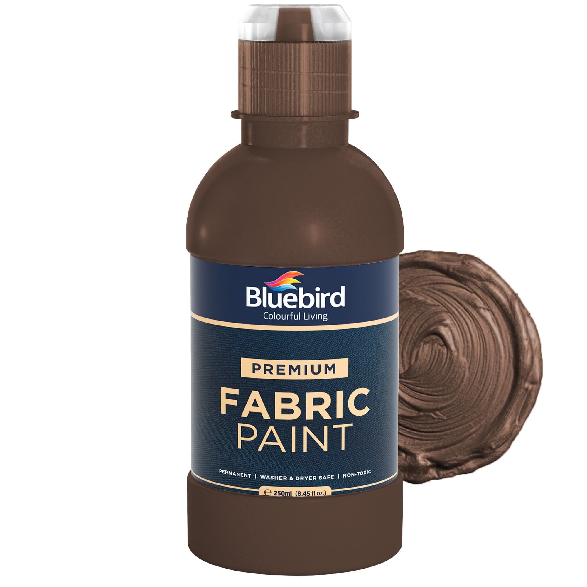 BLUEBIRD Fabric Paint, Vandyke Brown, 8.5 Fl Oz, Permanent Fabric ...