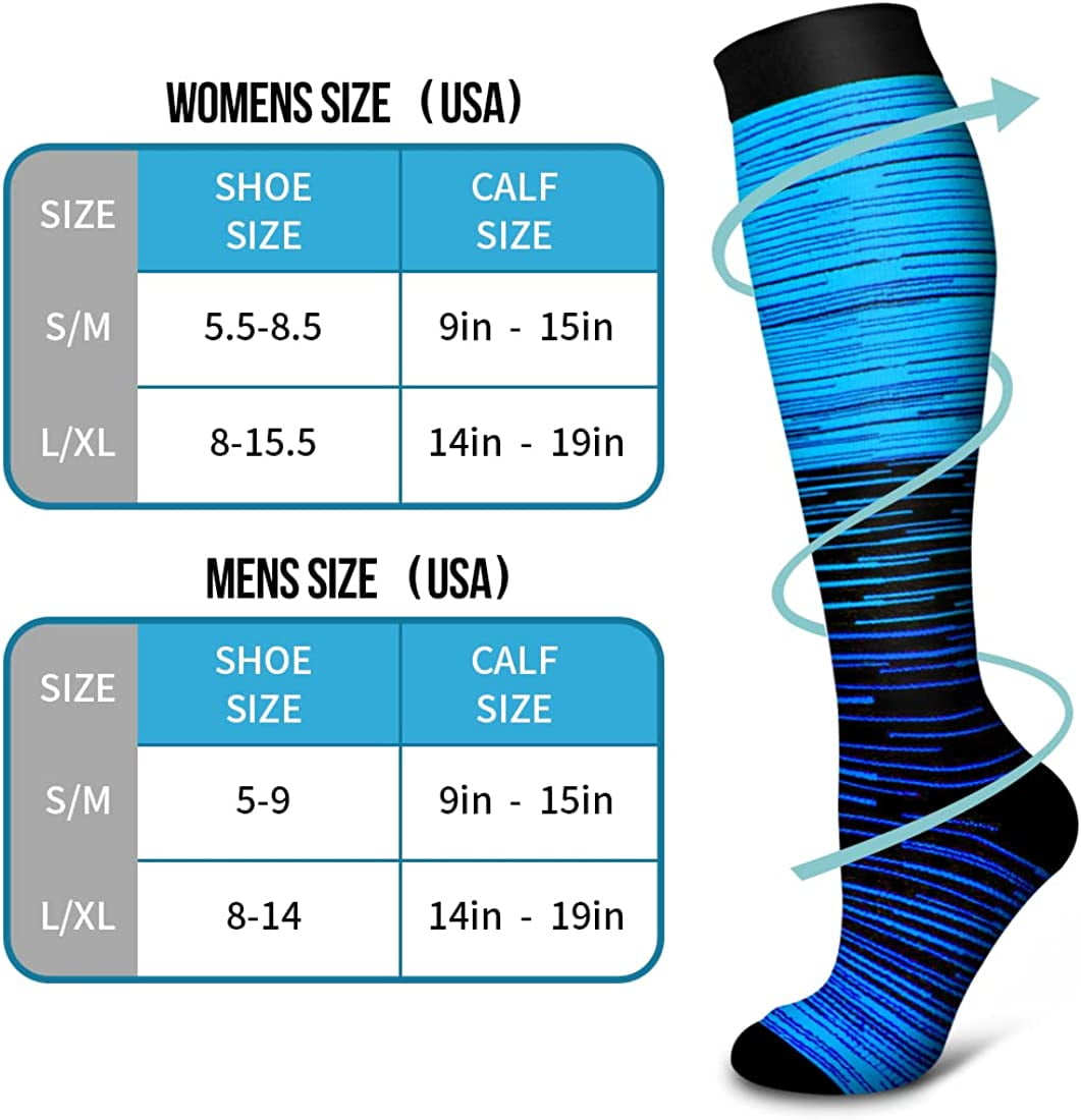 BLUEENJOY Copper Compression Socks for Women & Men (6 pairs) - Best ...
