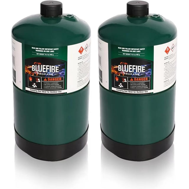 BLUEFIRE(2) 16.4 oz 1Lb Propane tank Replacement Fuel Camping Gas ...
