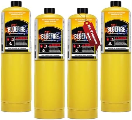 BLUEFIRE MAP MAPP Gas Torch Style Cylinder 14.1 oz 99.9% High Purity ...