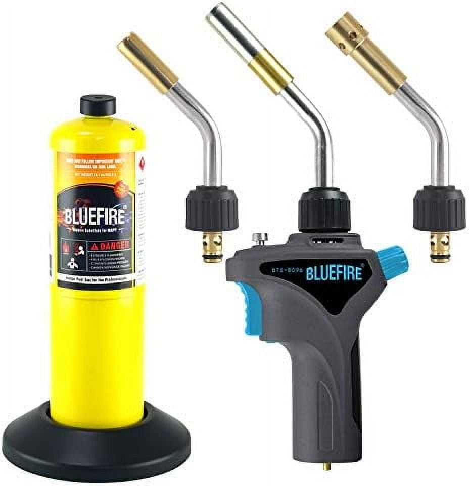 BLUEFIRE Metal Handle Swirl Flame Gas Welding Torch,Replaceable Tube ...