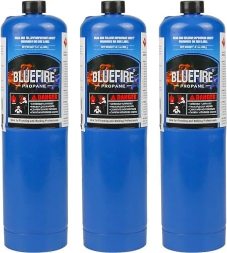 BLUEFIRE Standard Propane Gas Cylinder Canister Welding Brazing ...
