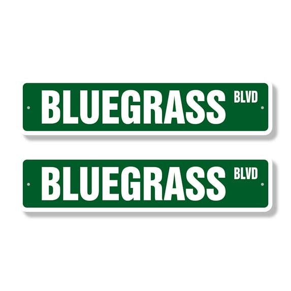 BLUEGRASS Classic Street Sign (2 Pack) music lover musician band banjo ...