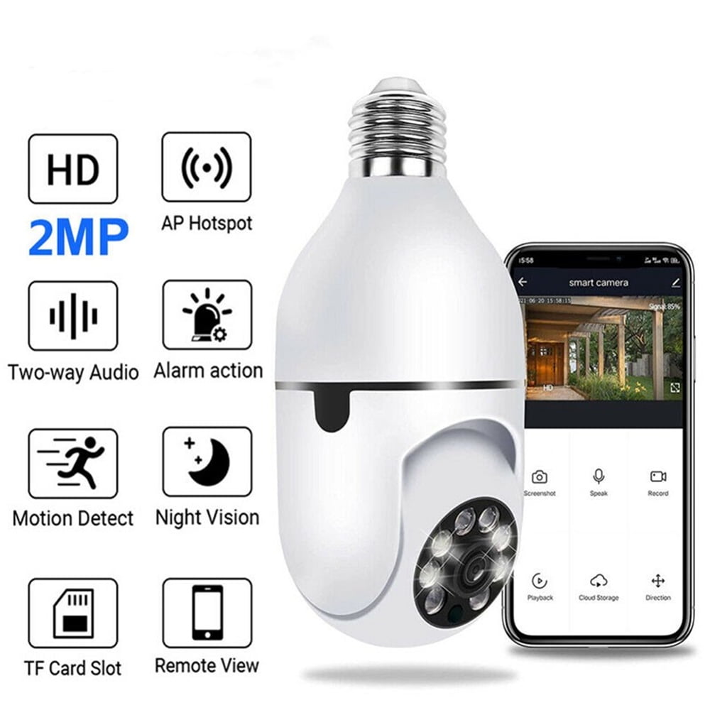 BLUELK 1080P 5G WiFi Camera, Light Bulb Camera, Smart Motion Detection ...