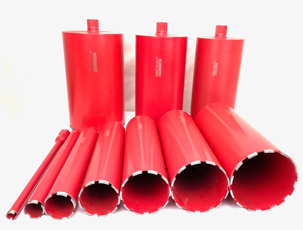 BLUEROCK 1" - 10" Diamond Wet Coring Bit Set for Concrete Core Drill ...