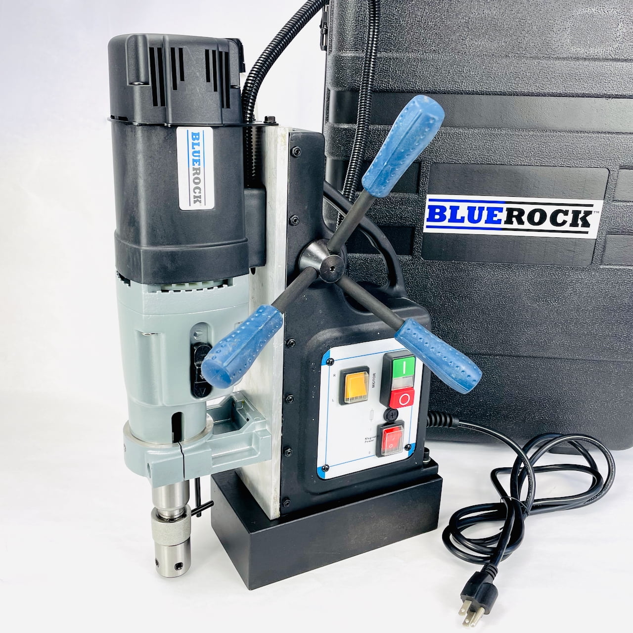 BLUEROCK ® BRM-60A-B Magnetic Drill Press - 2-Speed Reversible 2-1/4 ...