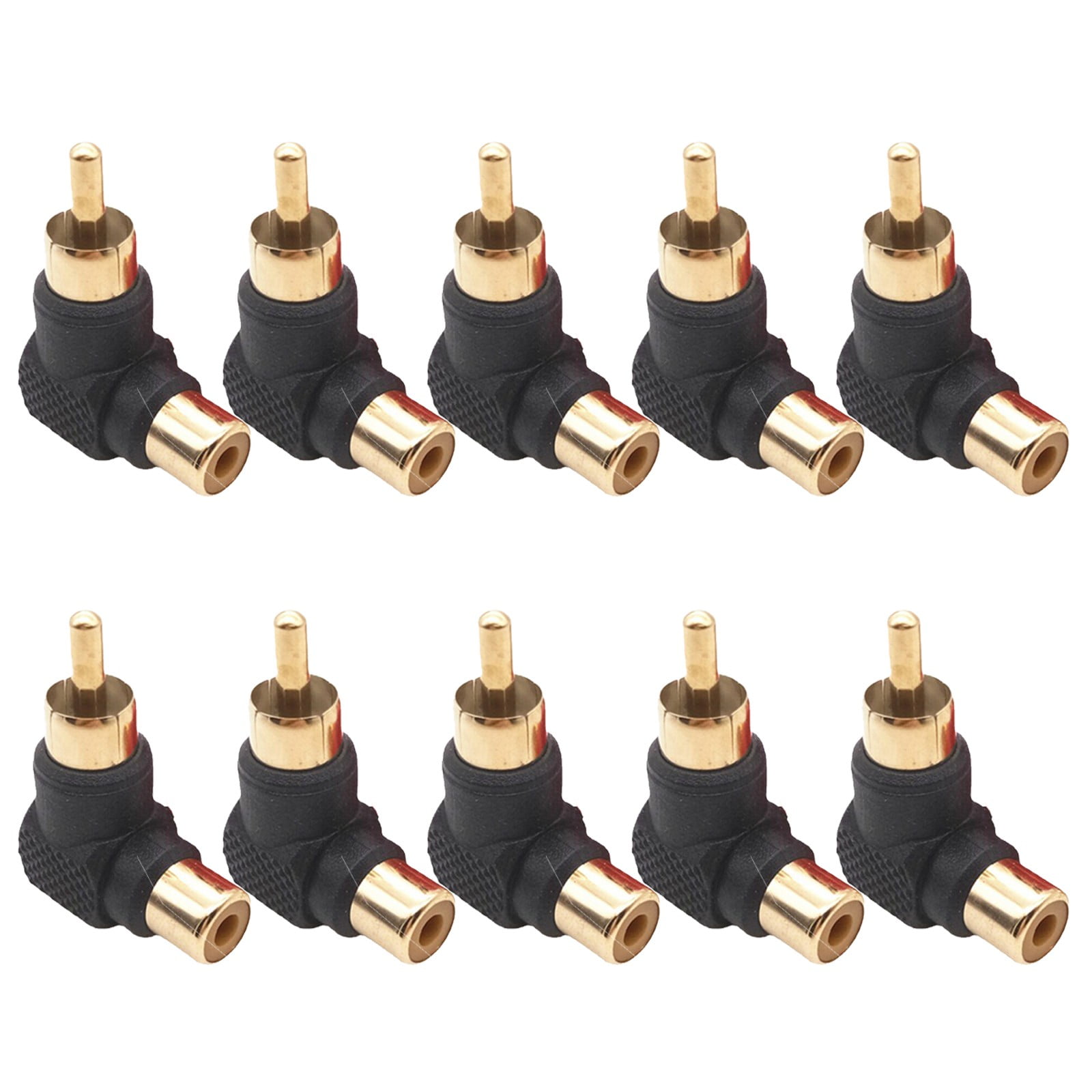 BLUESON 10×L-Type Rca Right -Angle Elbow 90 Degrees Rca Male To Female ...