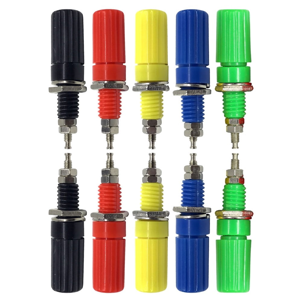 BLUESON 10PCS 4MM Banana Socket Binding Post Banana Plug Electrical ...