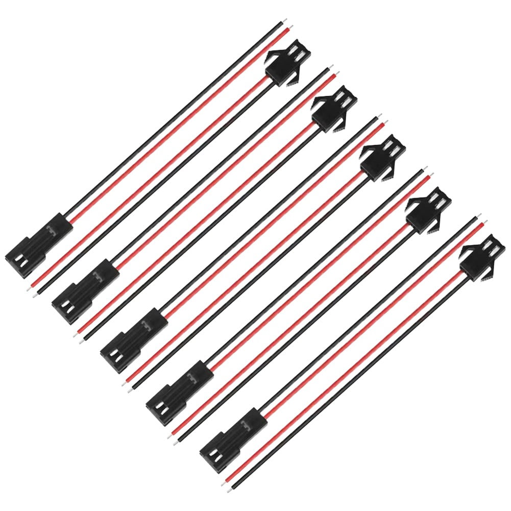 BLUESON 10Pcs Sm 2-Pins 2P Female Male Plug Connector Wire Cables ...