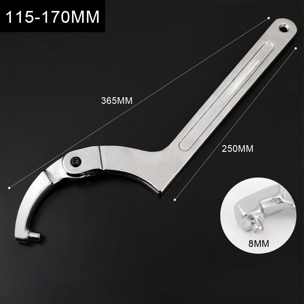BLUESON 1PCS Adjustable Wrench Hook Spanner Round Head Spanner Key for ...