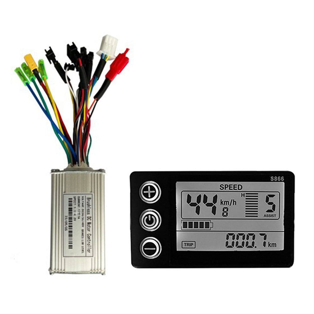 BLUESON 36-48V 17A 350W Sine Wave Controller+S866 Display For E-Bike ...