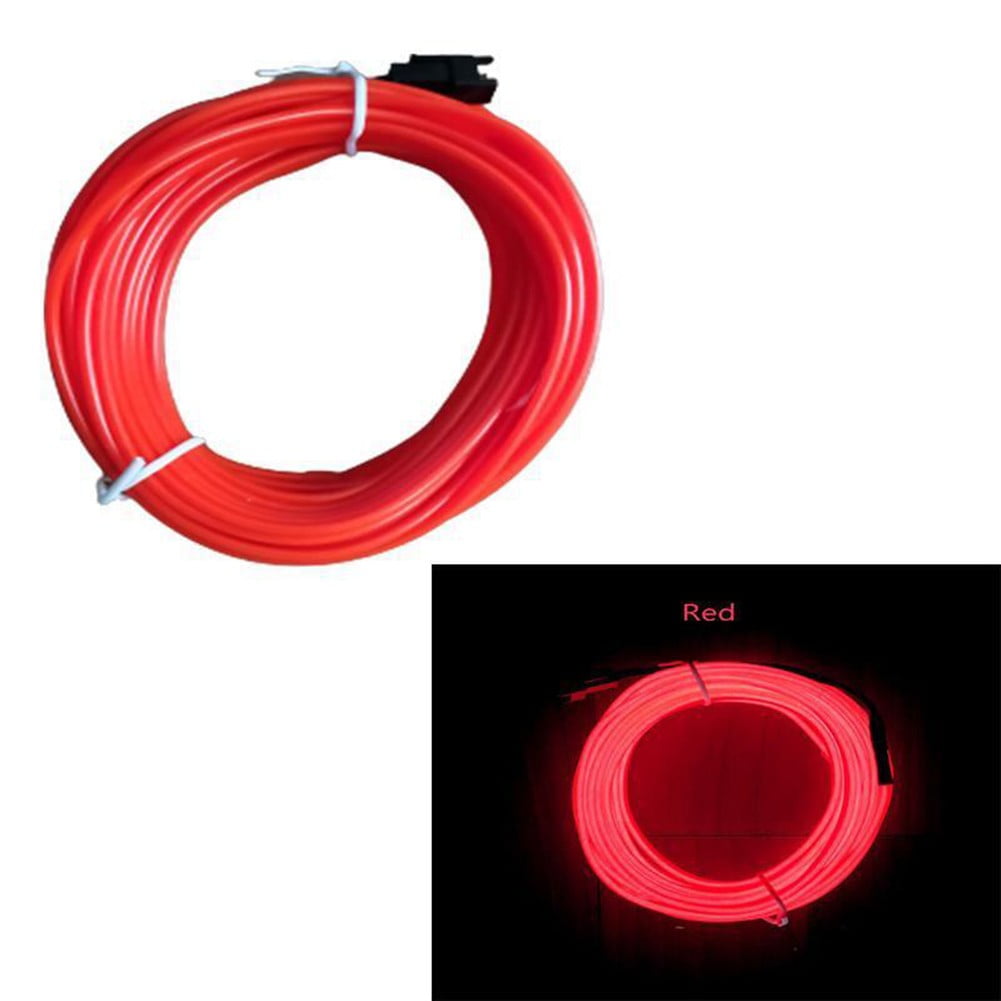 BLUESON 5M Car Interior Lighting LED Strip Decoration Wire Rope Tube ...