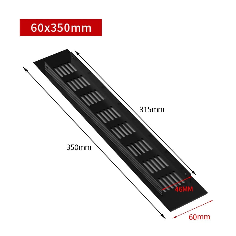 BLUESON 60Mm Aluminium Rectangular Cabinet Wardrobe Air Vent Grille ...