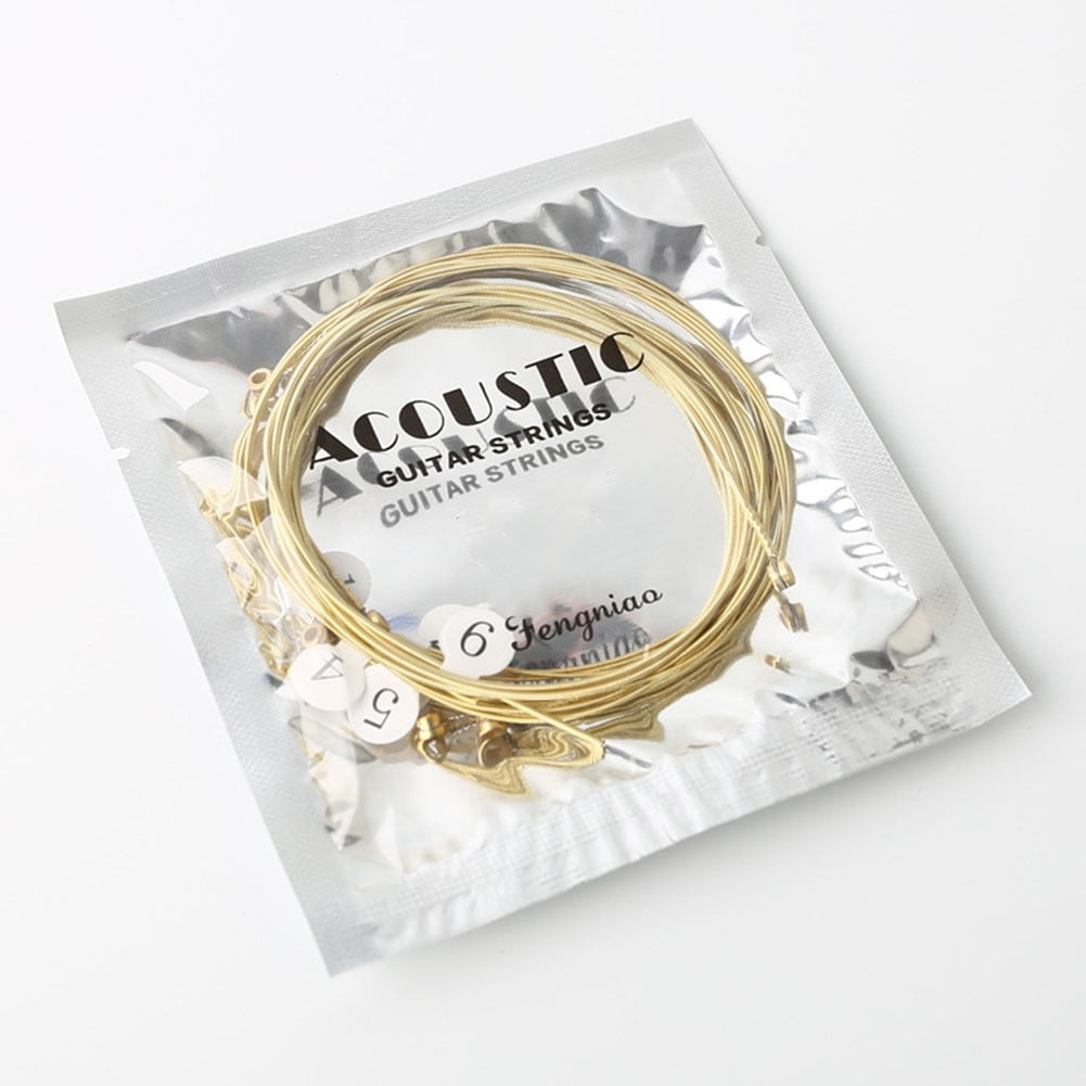 BLUESON 6Pcs/Set Folk Guitar String Replacement Parts Acoustic Guitar ...