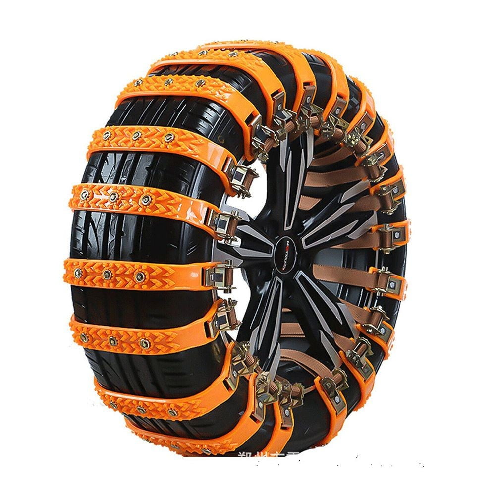 BLUESON 6Pcs Universal Winter Snow Mud Anti-Skid Tire Chains Tendon For ...
